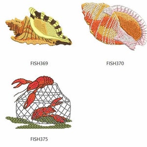 Huge Aquatic Fish and Nautical Set Machine Embroidery Designs - 375 ...