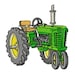Green Farm Tractor Machine Embroidery Design Files - 3 Sizes - Pes Art ...