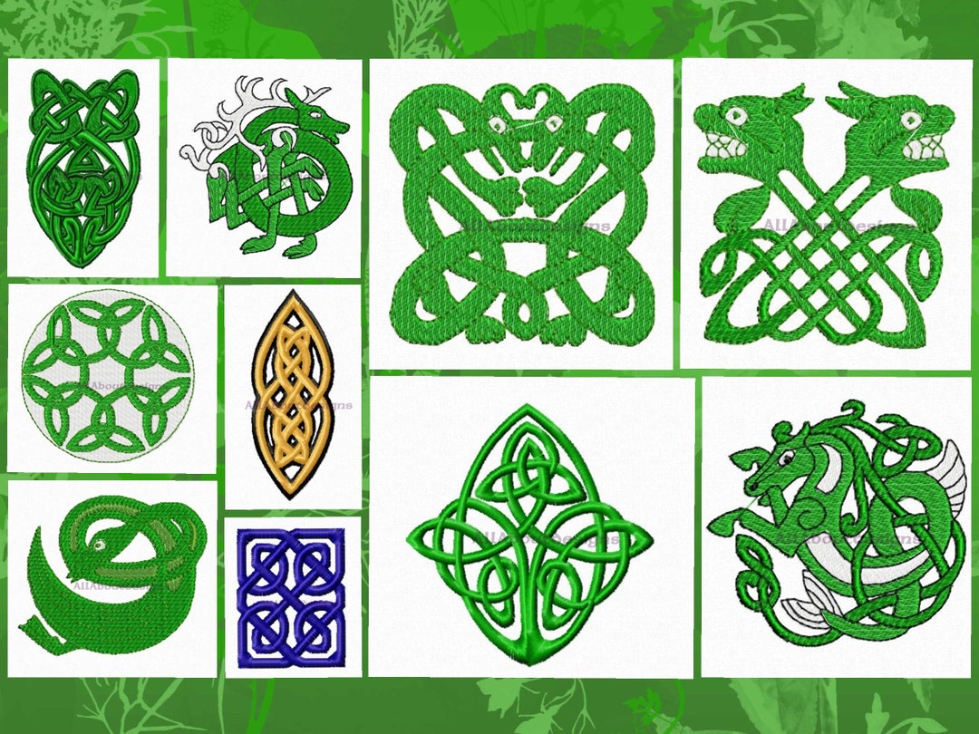 Celtic Knotwork Machine Embroidery Designs -10 Different Designs ...