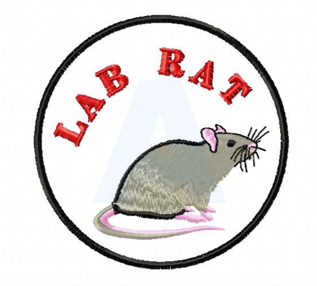 Lab Rat Machine Embroidery Design Files - 2 Designs 2 Sizes Each - Pes ...
