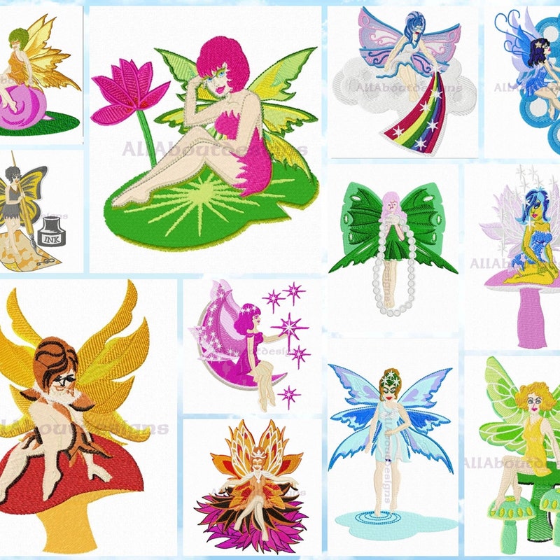 Fairy Machine Embroidery Designs - Etsy