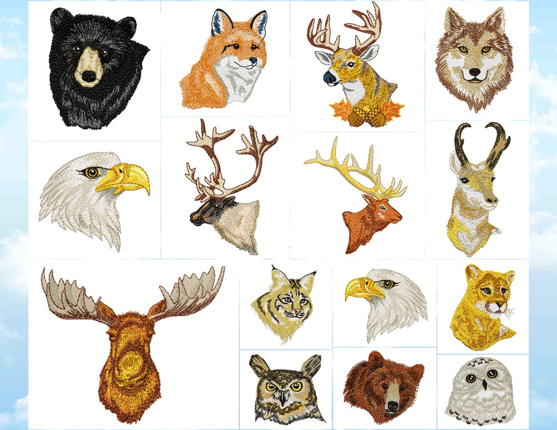 Call of the Wild Machine Embroidery Designs - 15 Different Designs ...