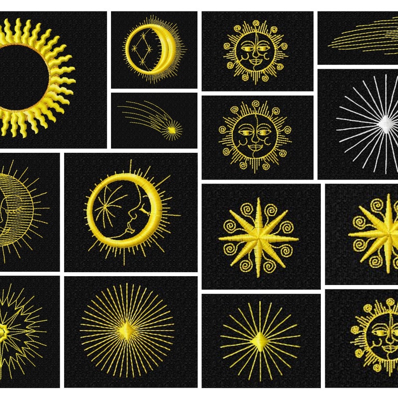 Celestial Machine Embroidery Designs - Etsy