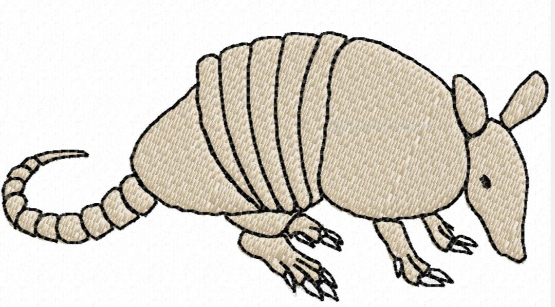 5 Band Armadillo - Armored Possum Machine Embroidery Design - Multiple ...