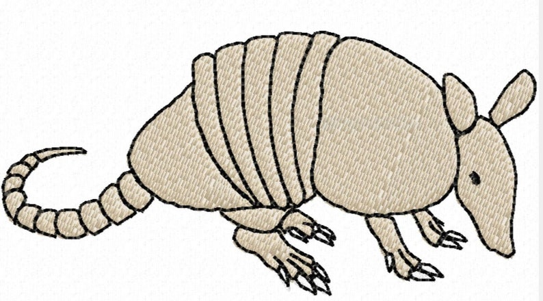 5 Band Armadillo Armored Possum Machine Embroidery Design - Etsy UK