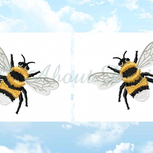 Bee Outline Machine Embroidery Design - Etsy