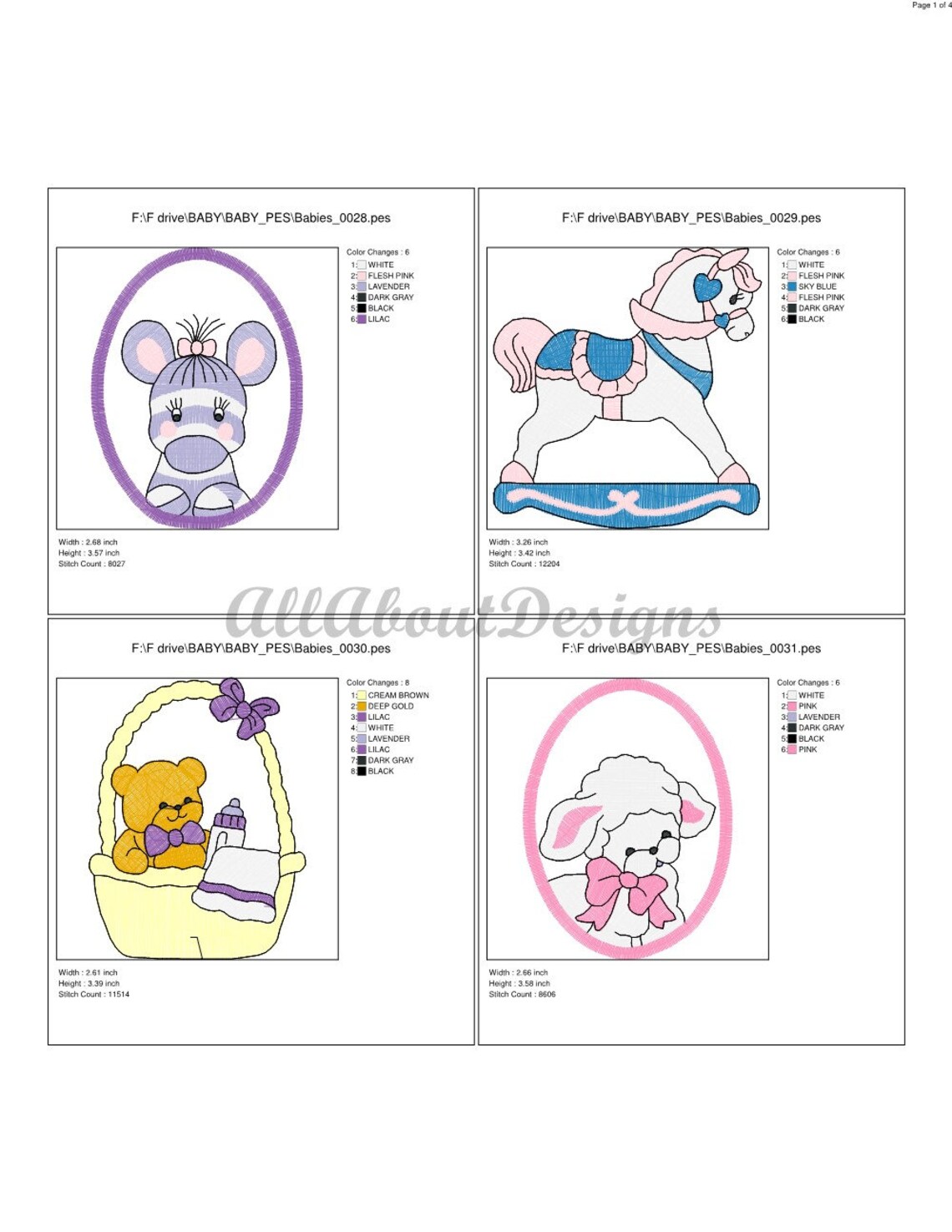 All About Baby bebe Machine Embroidery Designs 15 Designs - Etsy