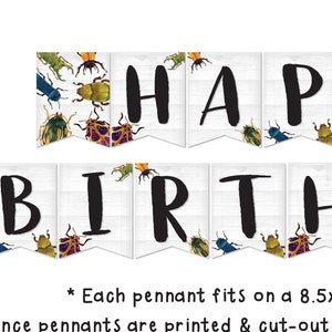 Bug Birthday Banner Bug Birthday Party Insect Banner Tags Bug Banner ...