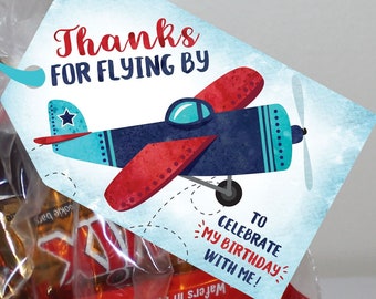 Airplane Inflight Snacks Label Airplane Treat Bag Toppers - Etsy