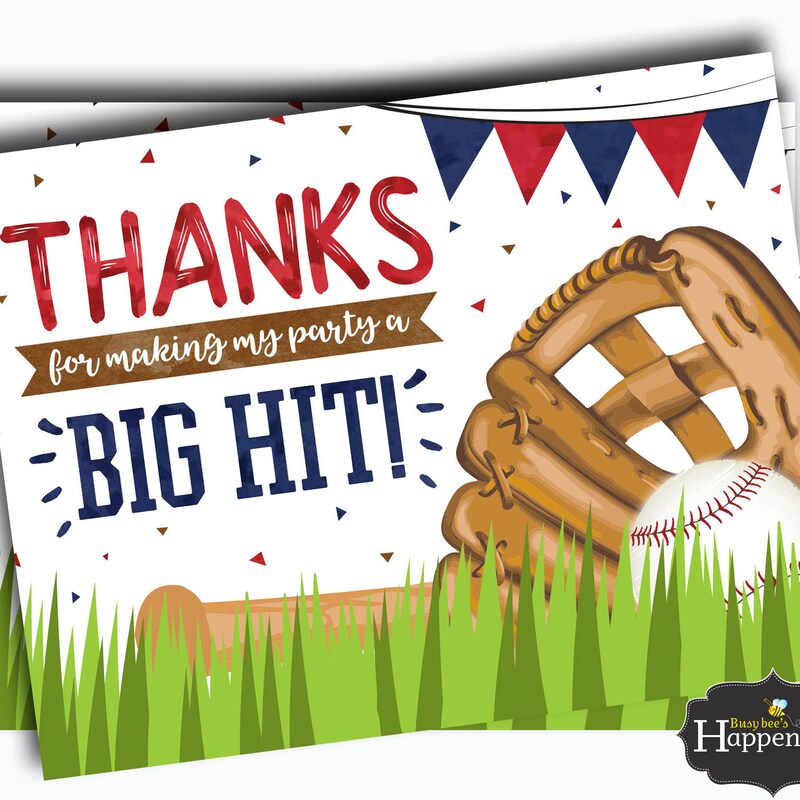 Baseball Thank You - Etsy
