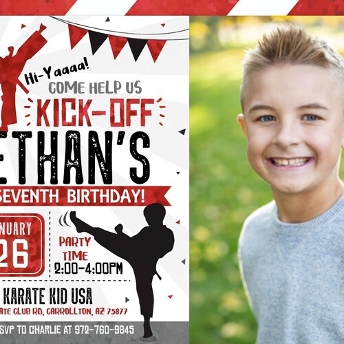 Karate Birthday Invitation Karate Party Invitation Ninja - Etsy