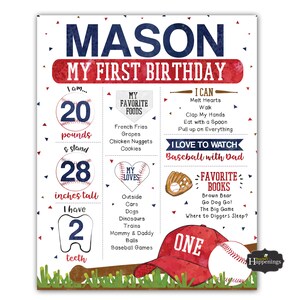 Baseball Milestone Sign Baseball Birthday Baseball Stats - Etsy