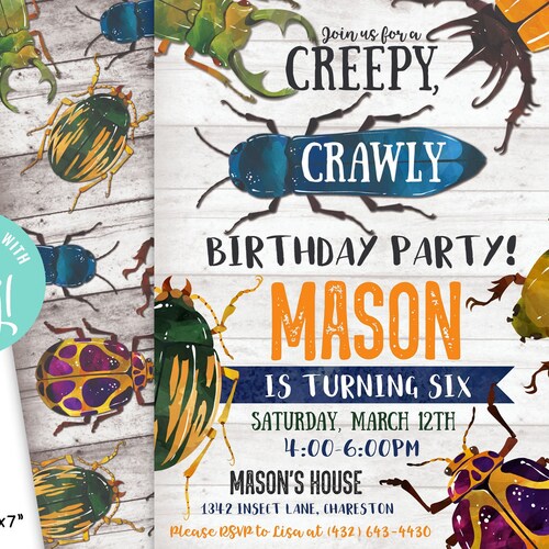 Bug Birthday Banner Lady Bug Banner Insect Birthday Bug | Etsy