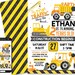 Construction Birthday Invitation Backhoe Construction Invite | Etsy