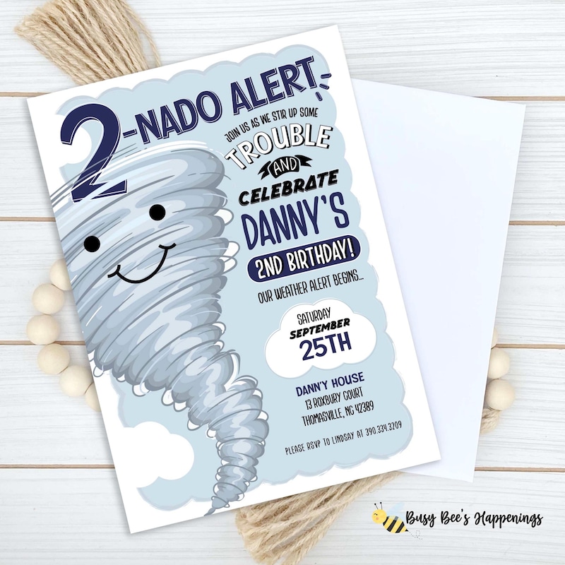Twonado Bday Invitation - Etsy