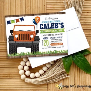 Orange Truck 4x4 Birthday Invitation: Off-road Adventure (digital File ...
