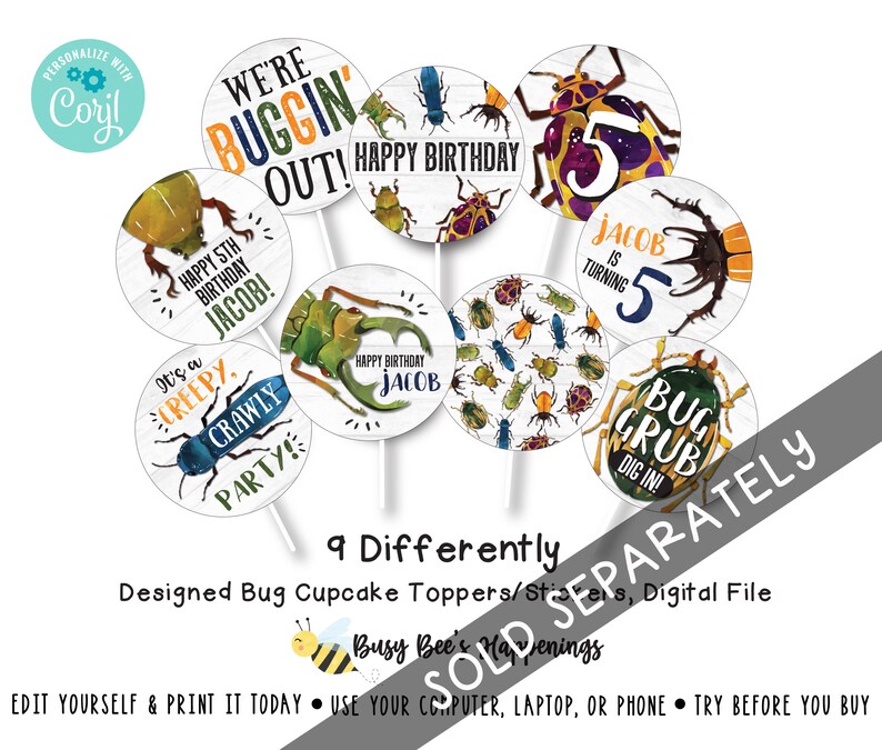 Bug Favor Tags Bug Birthday Party Insect Party Gift Tags Bug - Etsy