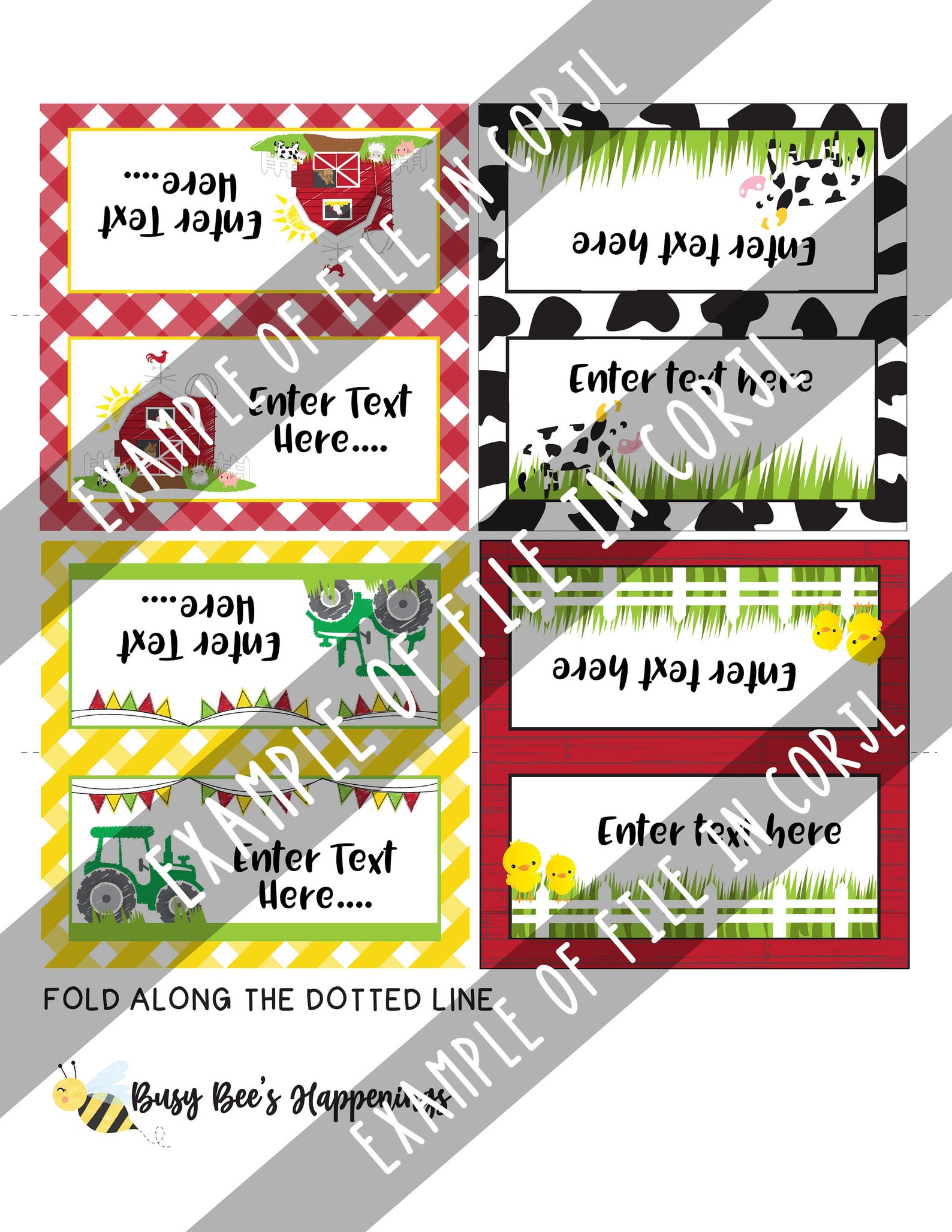 Farm Food Labels Barn Food Labels Farm Food Tents Farm - Etsy