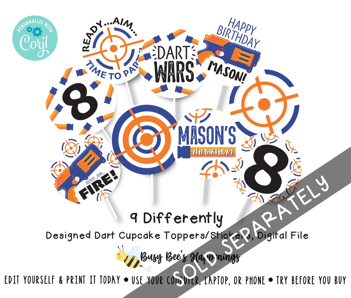 Dart Party Signs Dart Battle Party Signs Dart War Signs Dart - Etsy