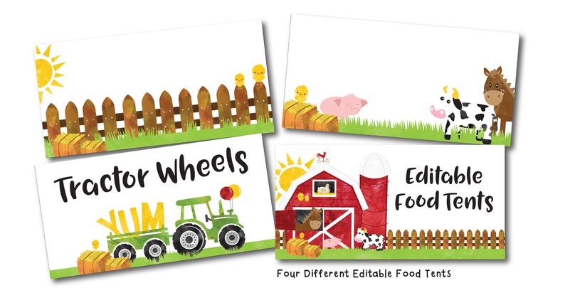 Farm Food Labels Barn Food Labels Farm Food Tents Farm - Etsy