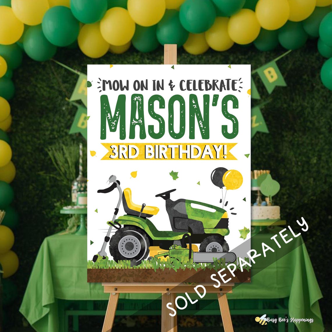 Lawnmower Milestone Sign | Outdoor Theme Yard Tools Milestone (digital ...