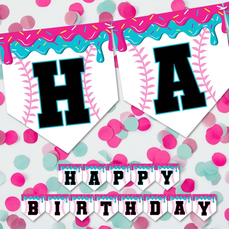 Blue Birthday Cardboard Banner - Etsy