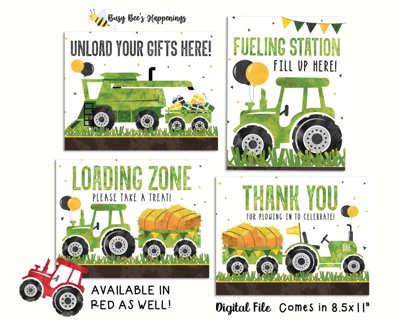 Tractor Birthday Tractor Time Capsule First Tractor Birthday - Etsy