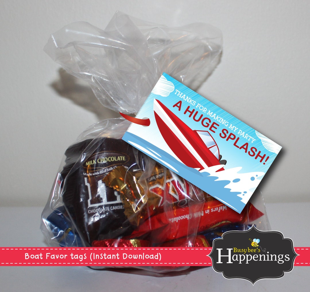 Nautical Birthday Favor Tags Boat Birthday Favor Tags Speed Boat ...