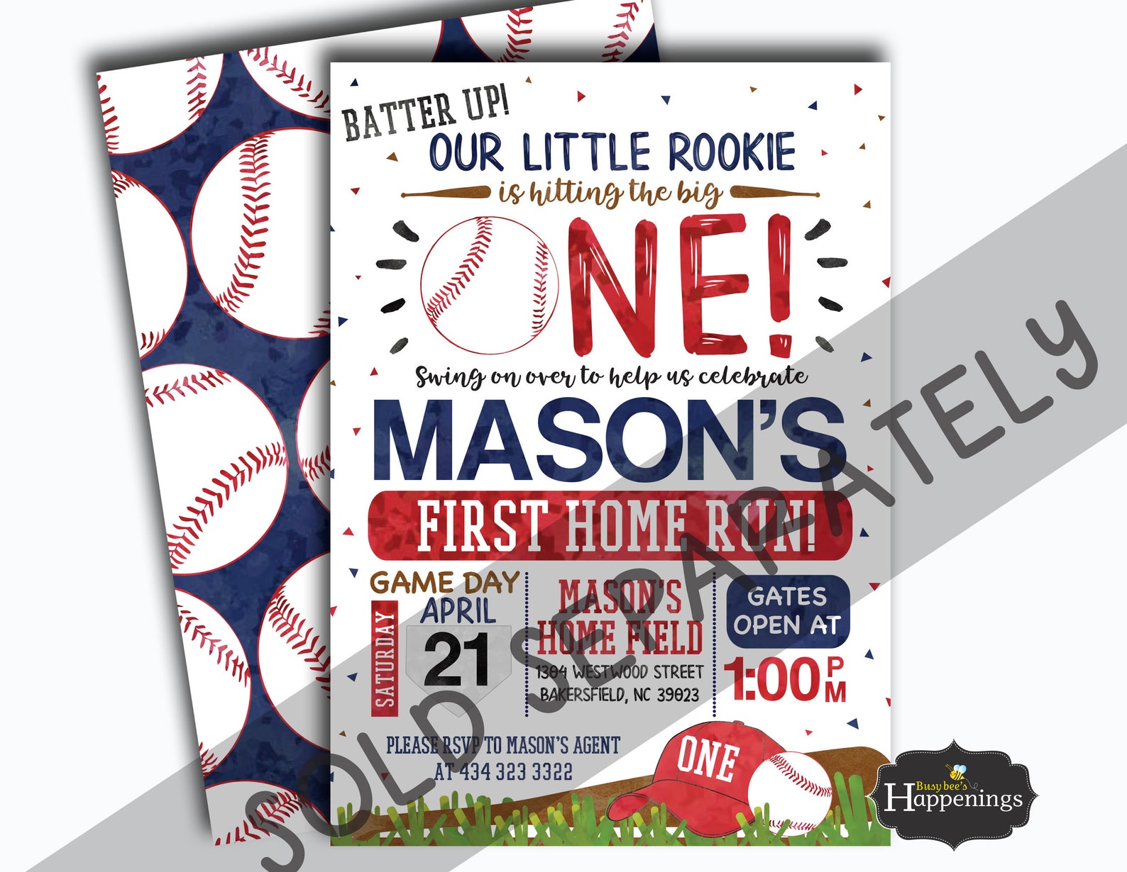 Baseball Welcome Sign First Birthday Welcome Sign Rookie | Etsy