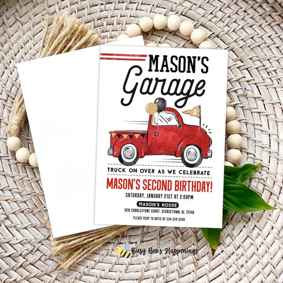 Garage Party Invitations
