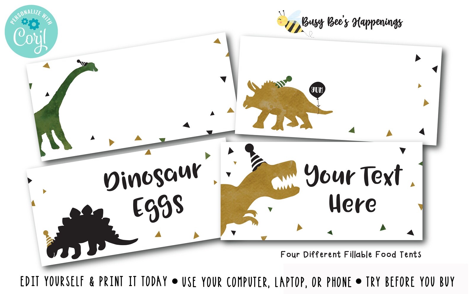 Dinosaur Food Tents Dinosaur Food Signs T-rex Food Tents - Etsy