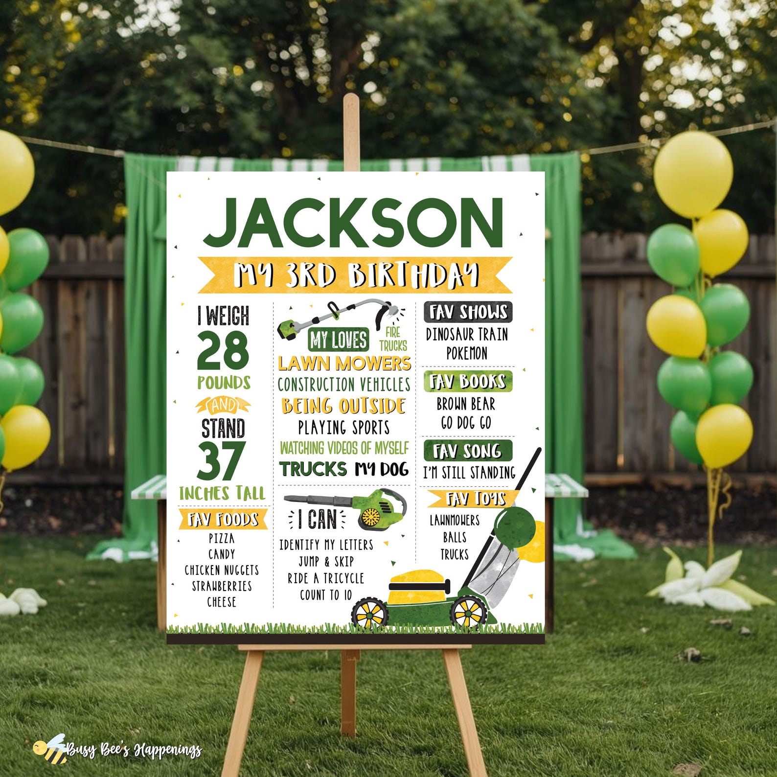 Lawnmower Milestone Sign | Outdoor Theme Yard Tools Milestone (digital ...