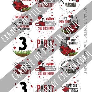 Lawn Mower Cupcake Toppers Push Mower Cupcake Toppers Yard Tools ...