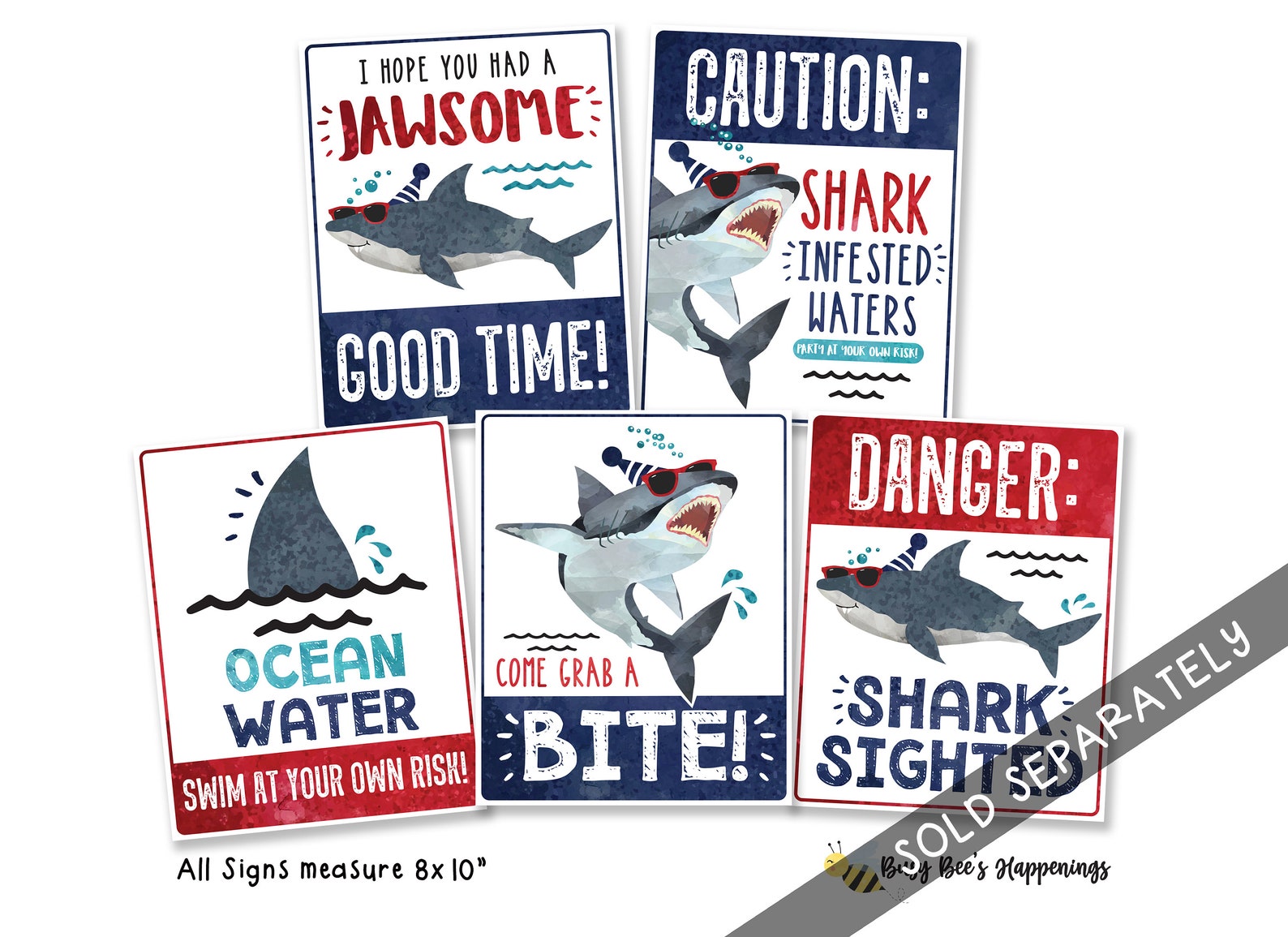 Shark Food Tents Shark Party Food Labels Shark Birthday Party - Etsy