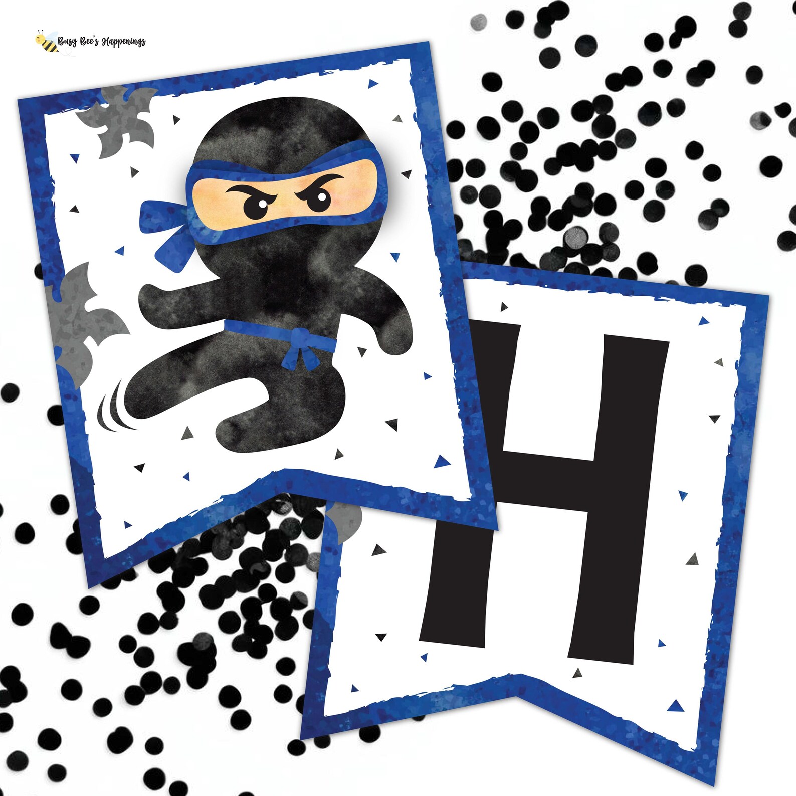 Ninja Birthday Banner: Martial Arts Party Decor (digital File) - Etsy