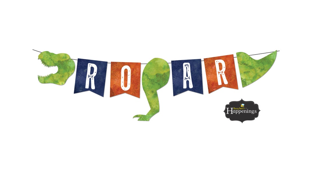 Dinosaur Birthday Dinosaur Birthday Banner Dinosaur Roar Banner ...