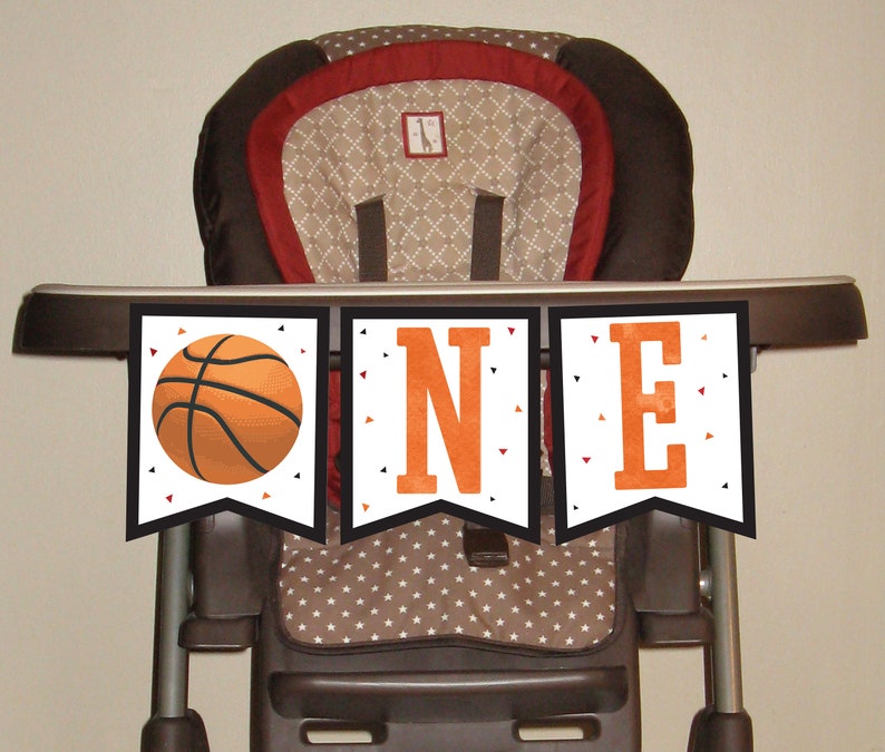 Basketball First Birthday Banner Basketball Highchair Banner - Etsy