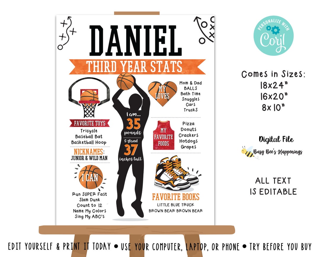 Basketball Milestone Sign Basketball Birthday Milestone Sign Basketball ...
