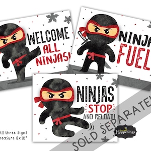 Ninja Birthday Favor Tags, Ninja Party Thank You Tag, Karate Martial ...