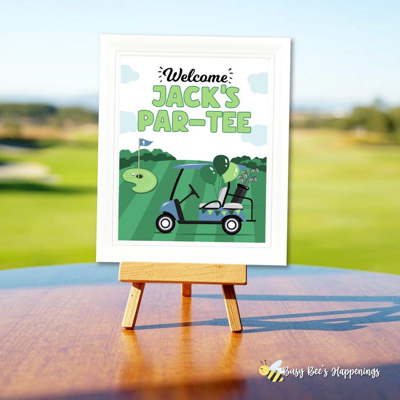 Golf Birthday Party Sign Bundle: Editable Food Table Decor (digital ...