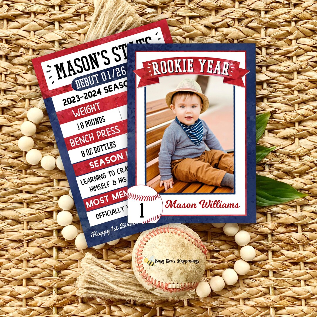 Personalized Rookie Baseball Player Card, Rookie of the Year, Most ...