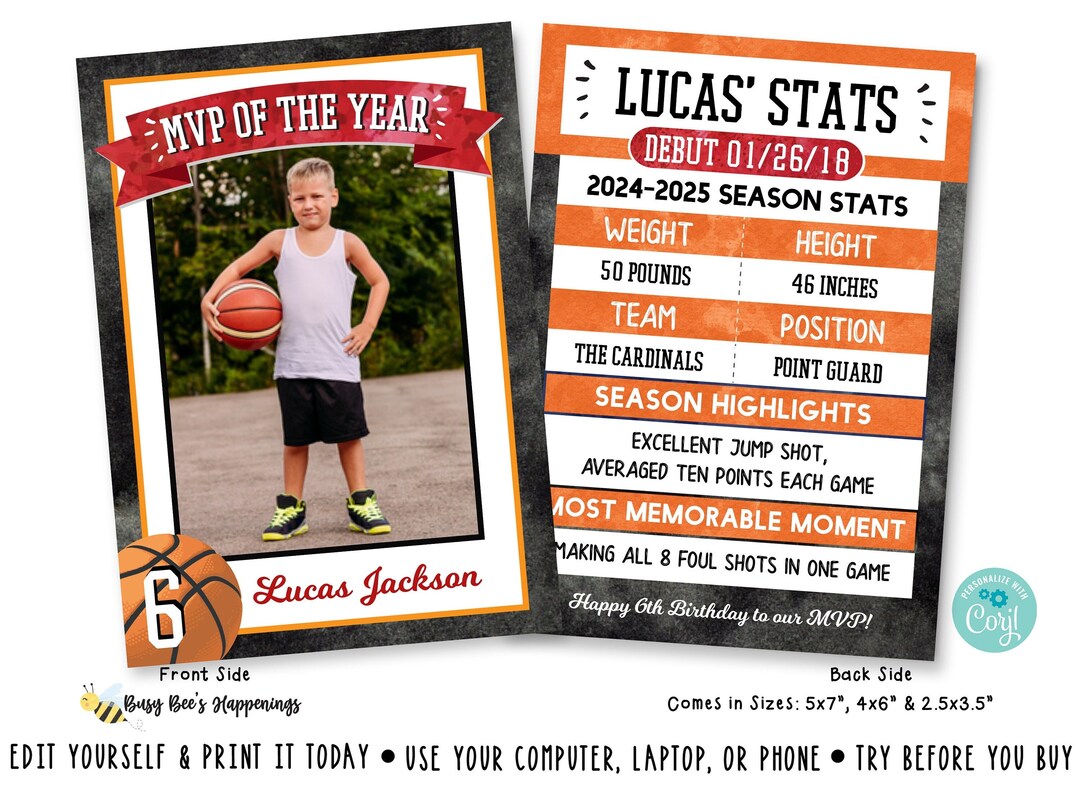 Personalized Basketball Trading Cards Basketball Cards - Etsy