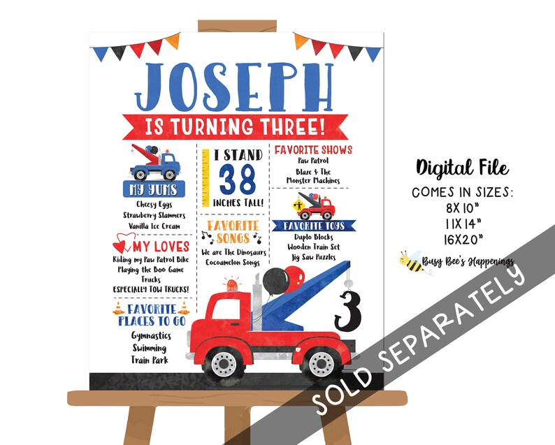 Tow Truck Birthday Favor Tags Tow Truck Tags Truck Birthday - Etsy