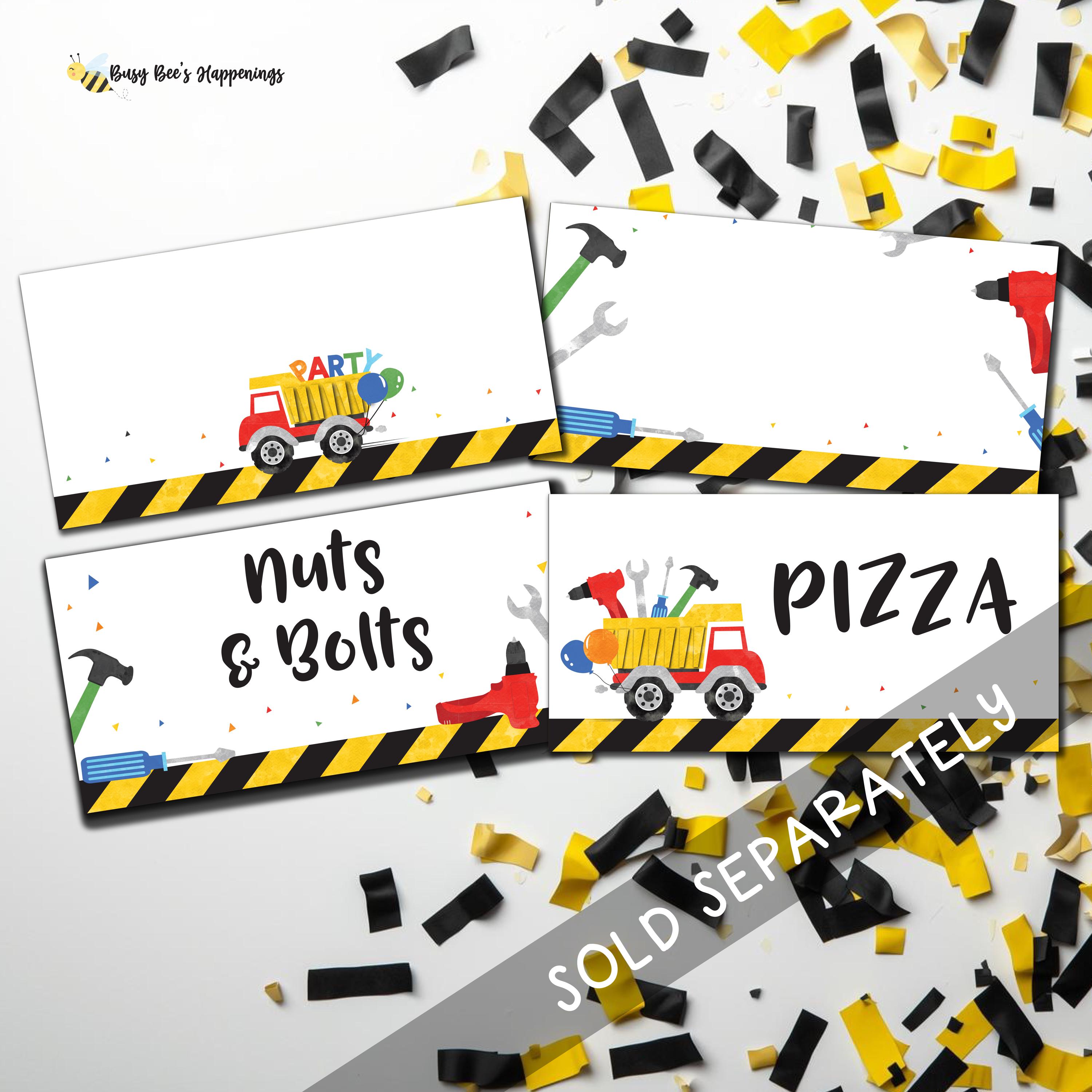 Construction Birthday Invitation: Tools Building Party Invite (digital ...