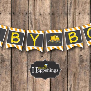 Baby Shower Construction Signs Baby Shower Decorations Construction ...