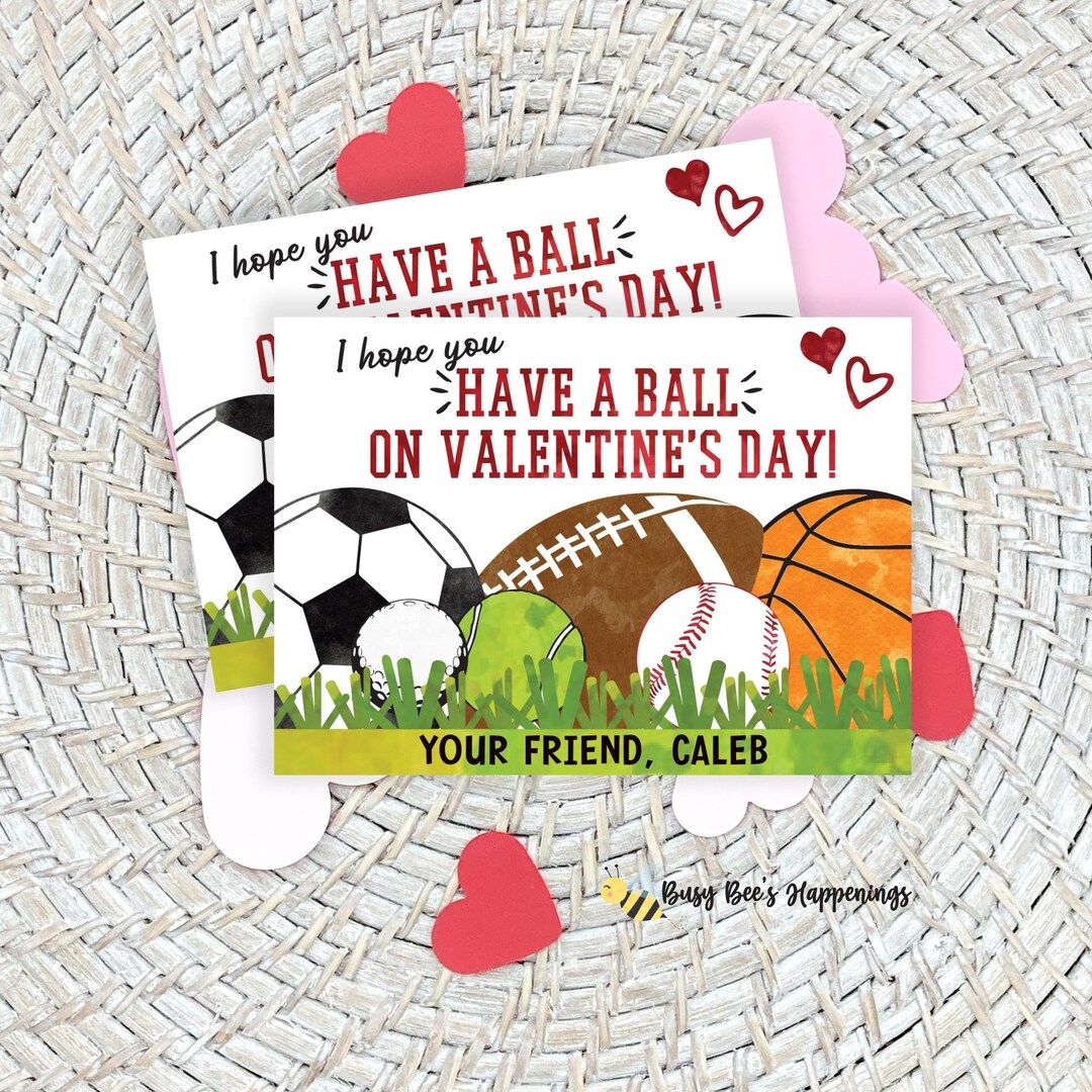 Sports Valentines Card Sports Valentine's Card Sports Valentine ...
