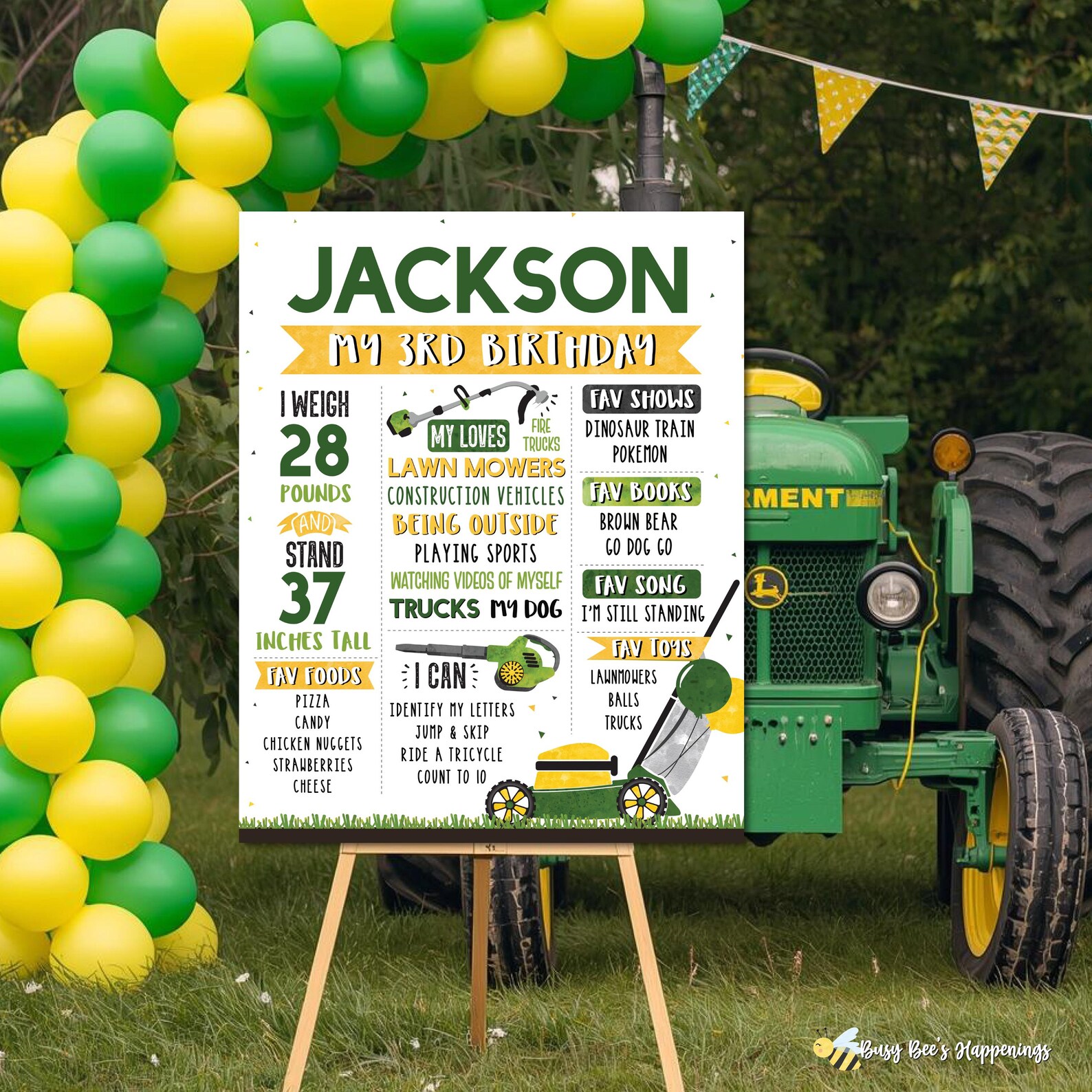 Lawnmower Milestone Sign | Outdoor Theme Yard Tools Milestone (digital ...