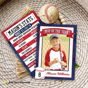 Personalized MVP Baseball Cards: Custom Birthday Party Favors - Etsy