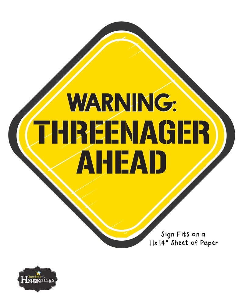 Threenager Construction Sign Third Birthday Construction Sign - Etsy