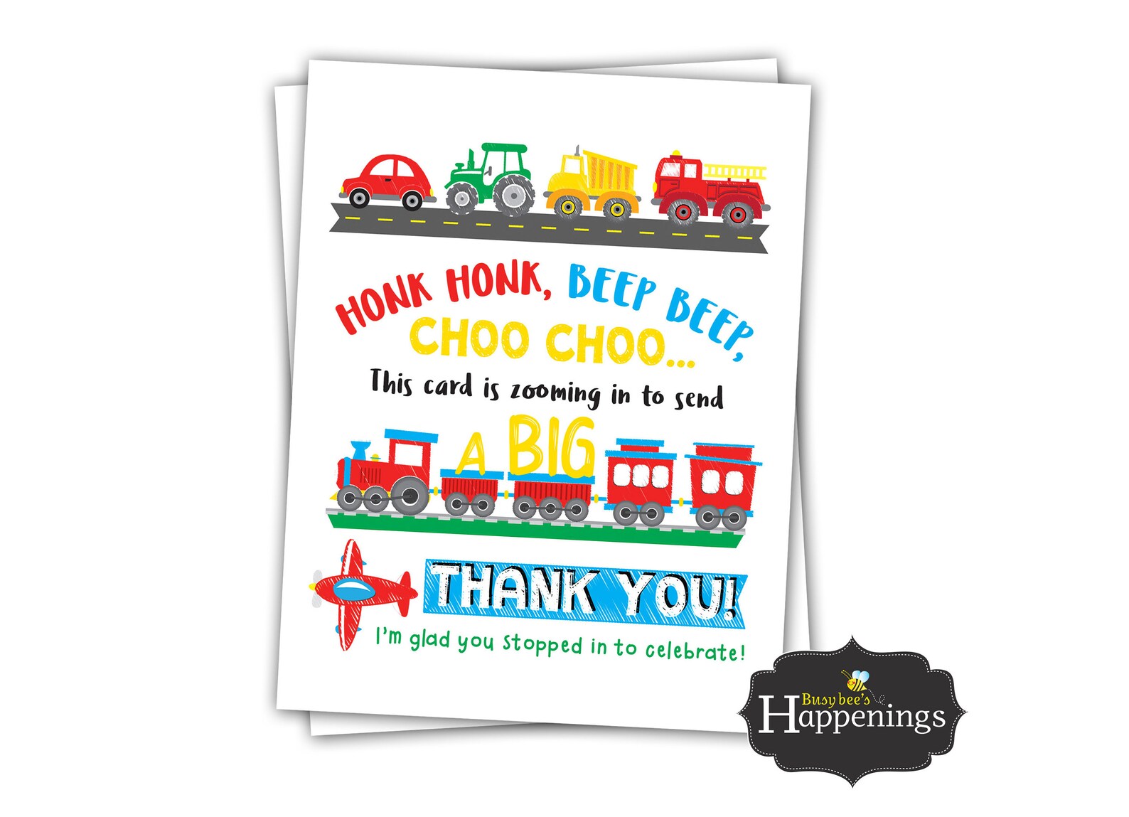 Transportation Thank You Truck Thank You FIRE TRUCK Thank You | Etsy